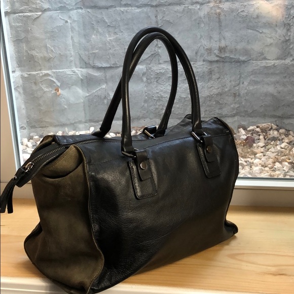 Minelli | Bags | Minelli Italy Leather Suede Moto Bag Doctor Purse ...